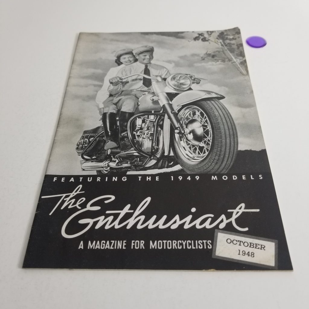 Vintage Harley-Davidson Enthusiast Magazine (Oct 1948) 1949 New Model ...