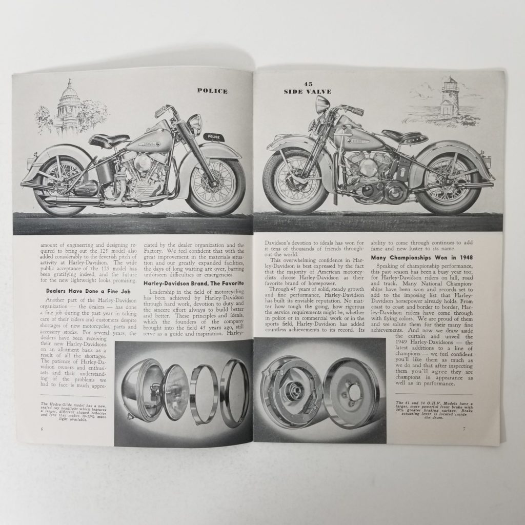 Vintage Harley-Davidson Enthusiast Magazine (Oct 1948) 1949 New Model ...