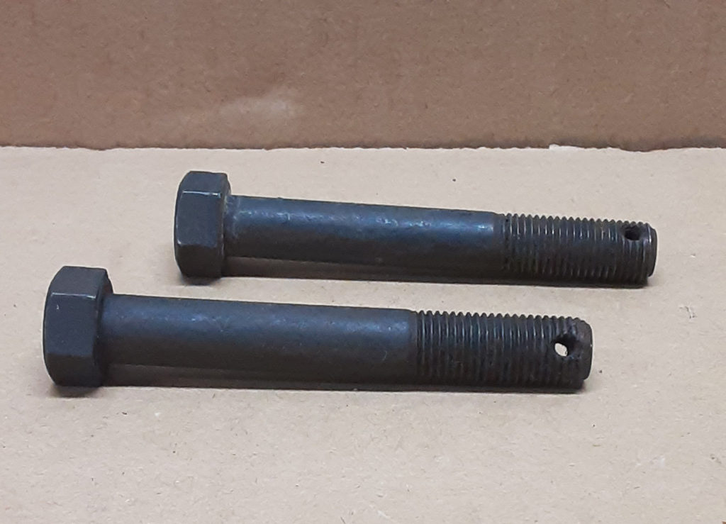 NOS ORIGINAL HARLEY MOTOR MOUNT BOLTS 1038 CP (COTTER PIN HOLES ...