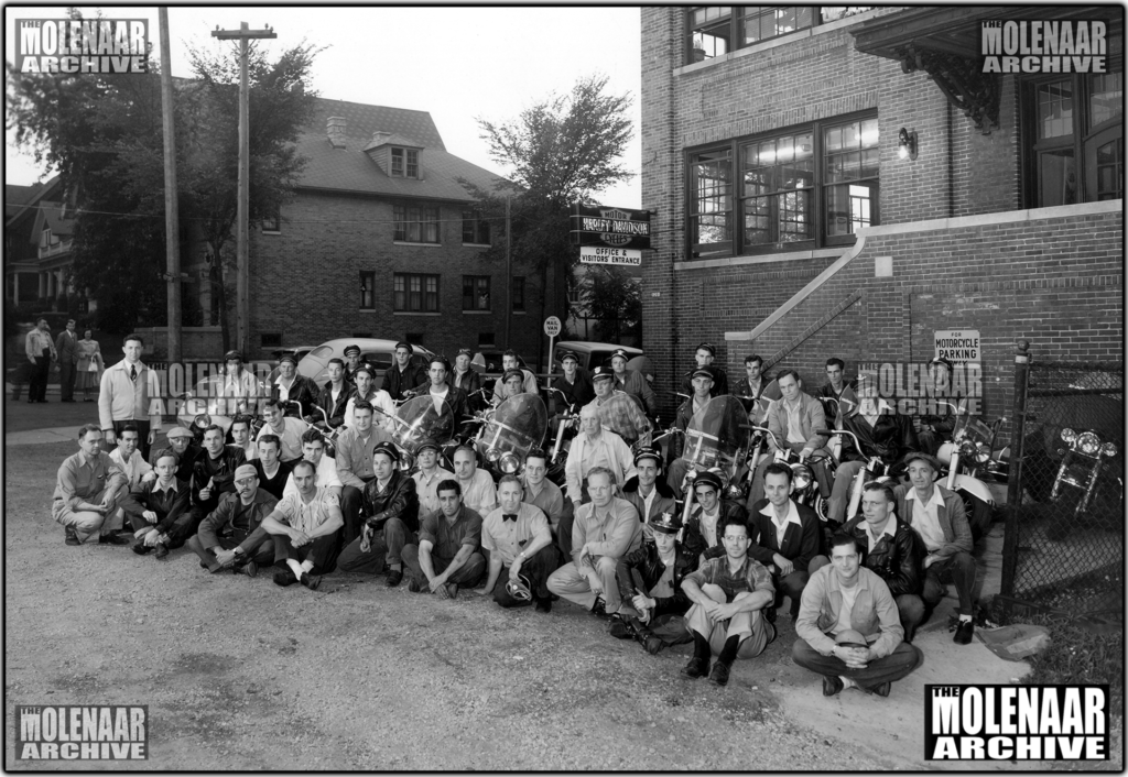 Vintage Group Photo Outside of the Harley-Davidson Factory (1950’s ...