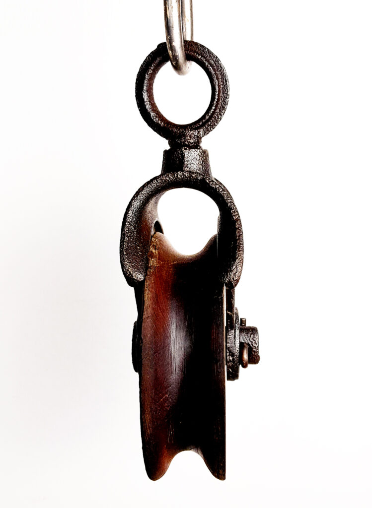 Large Antique Cast Iron Meyers Barn Pulley, Early REZUY – Wood Wheel ...