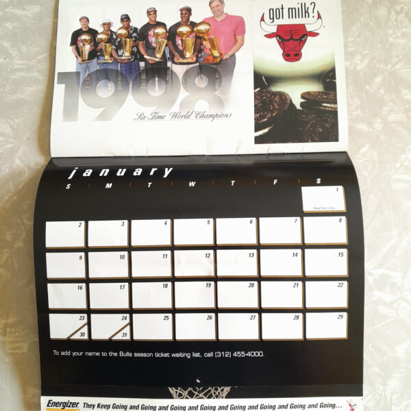 1998-1999 World Champion Chicago Bulls Calendar – The Flying Dutchgirl