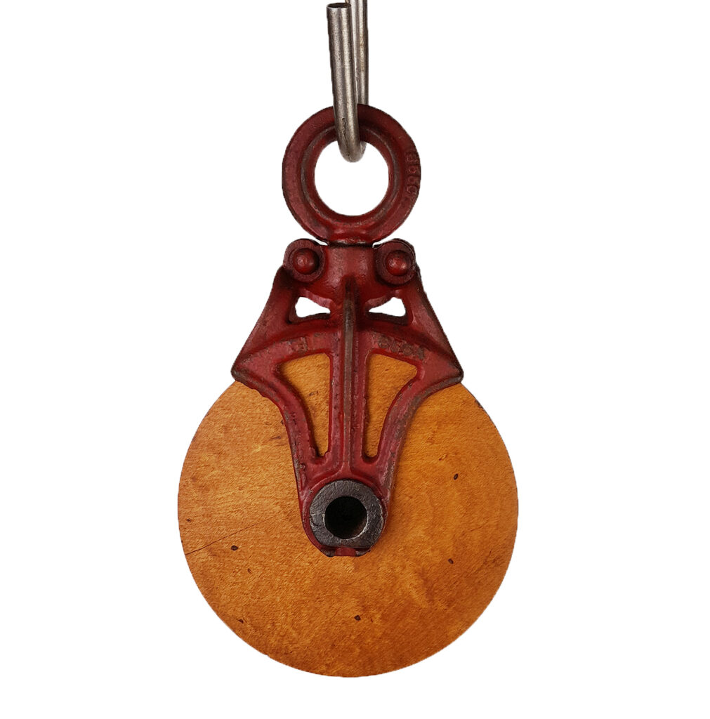 Antique Cast Iron Barn Pulley “OK” Brand – Wood Wheel (094) – The ...