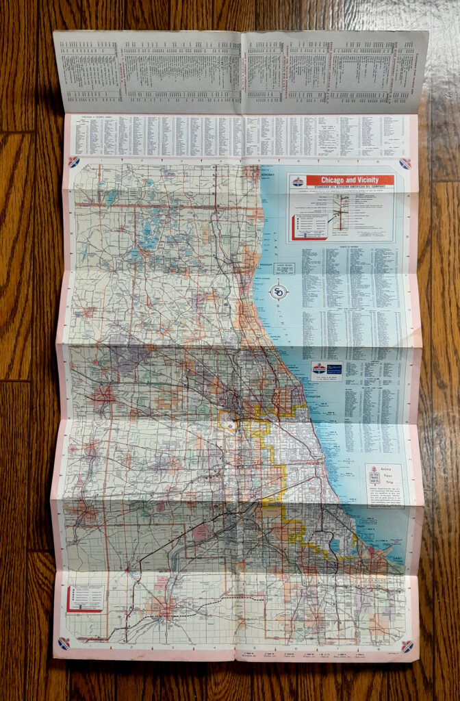 Vintage 1965 ‘Standard Oil’ Chicago & Vicinity Road Map – The Flying ...
