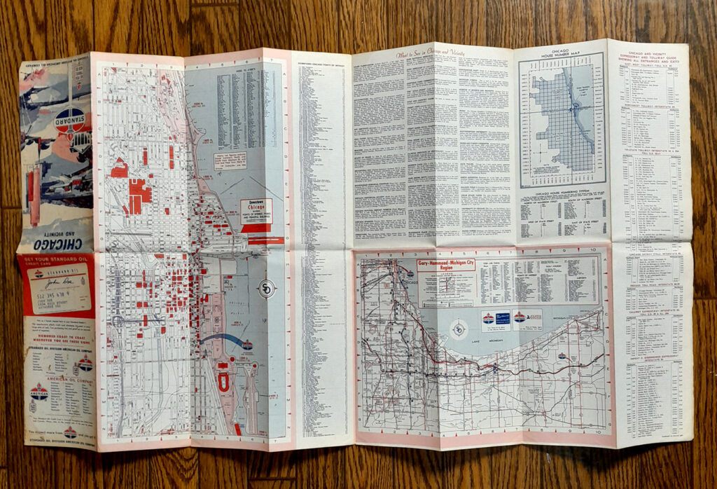 Vintage 1965 ‘Standard Oil’ Chicago & Vicinity Road Map – The Flying ...