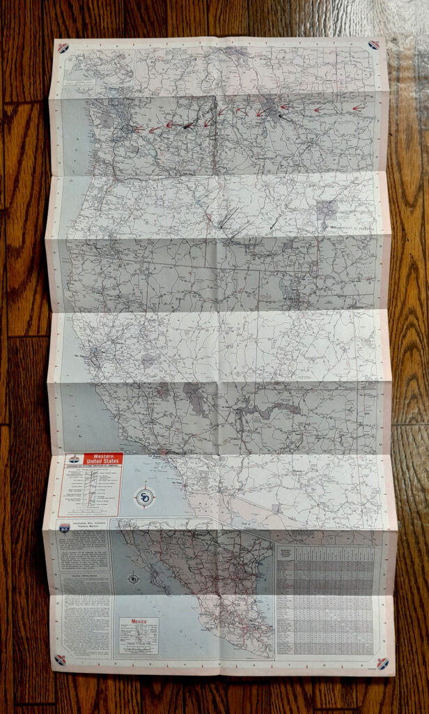 Vintage 1965 ‘Standard Oil’ Western United States Road Map – The Flying ...